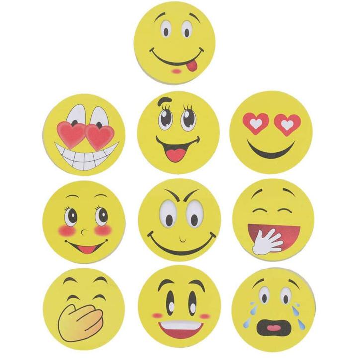 Emoji Sticky Notes, Cute Smile Face Self-Stick Removable Note Pads 80 ...