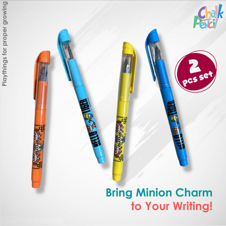 Kids Minion Fountain Pen (2pcs Set) by Chalkpencil | Daraz.com.bd