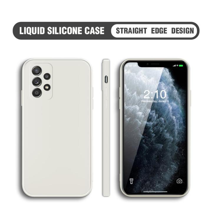 UCUC for Samsung Galaxy A52 Case Thin Soft Luxury Square Liquid Silicone Phone Case Candy Cover ...