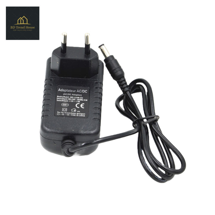 12V 2A Power Adaptor, Power Supply Ac Input 100-240V Dc Output 12Volt ...