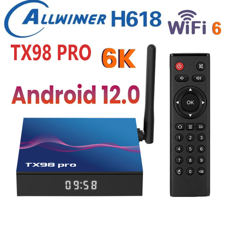 NEW TX98 PRO Android 12 Android TV BOX 2.4 5G Wifi6 6K Set-top Box ...