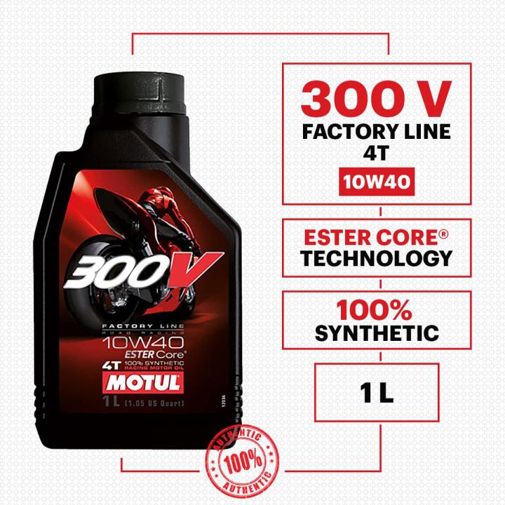 MOTUL 300v FL Road Racing Synthetic 10W40 Motor-cycle Engine Oil 1 Liter | Daraz.com.bd