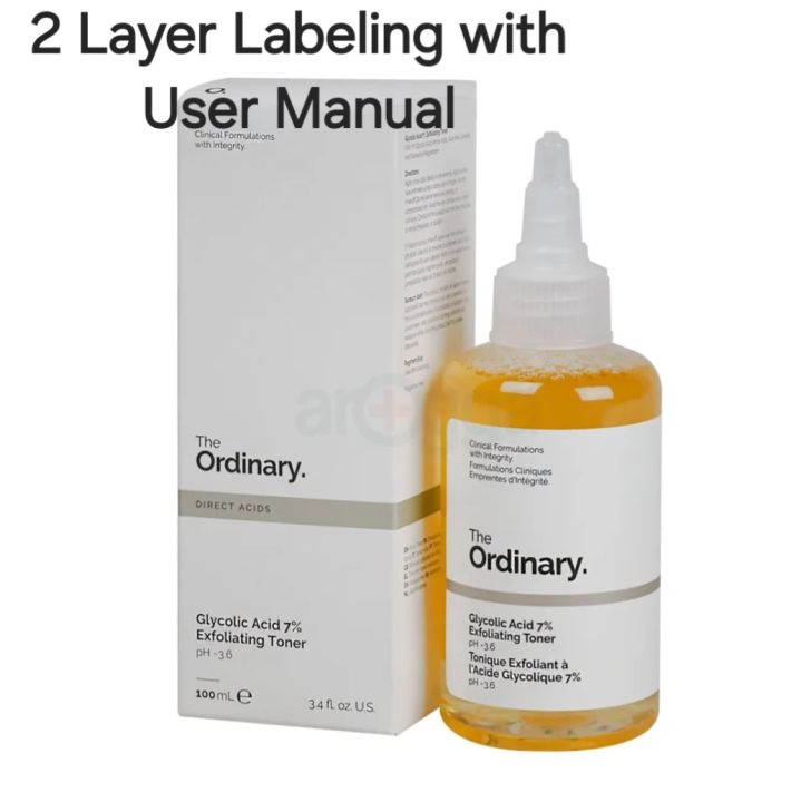 Glycolic Acid 7% Exfoliating Toner -100ML (Double Layer Labelling ...