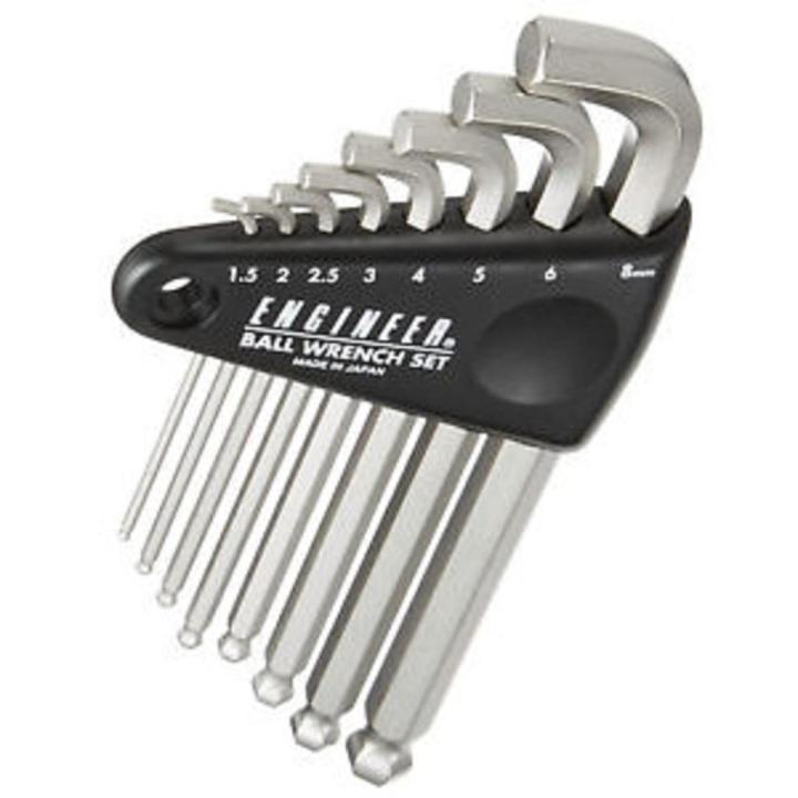 Metric ALLEN KEY SET stubby ball end tip hex wrenches medium size ...