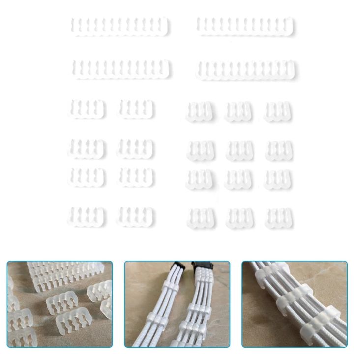 24pcs/set Wire Management Organizer Clip Dresser Power Supply Home 6/8 ...