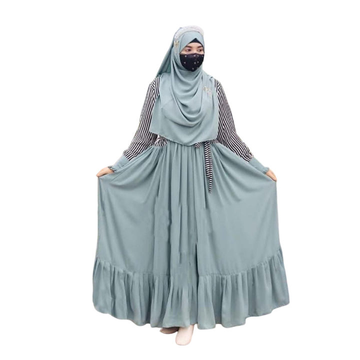 Dubai Premium Cherry Half Body Check Georgette Borka for Women | Daraz ...