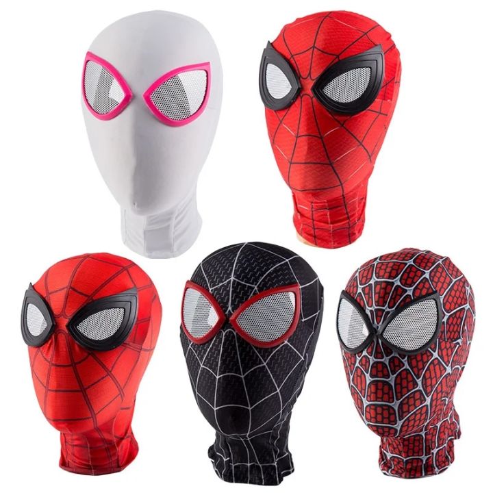 Adult Spiderman Mask Peter Parker Miles Morales Raimi Superhero Cosplay ...