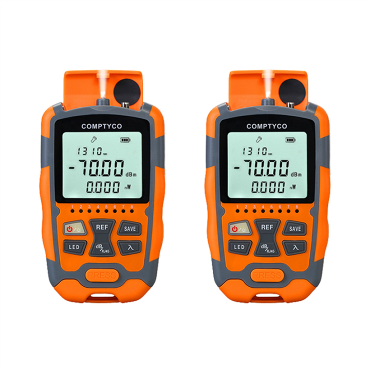 2X COMPTYCO Mini Optical Power Meter AUA-M7 OPM Fiber Optical Cable ...