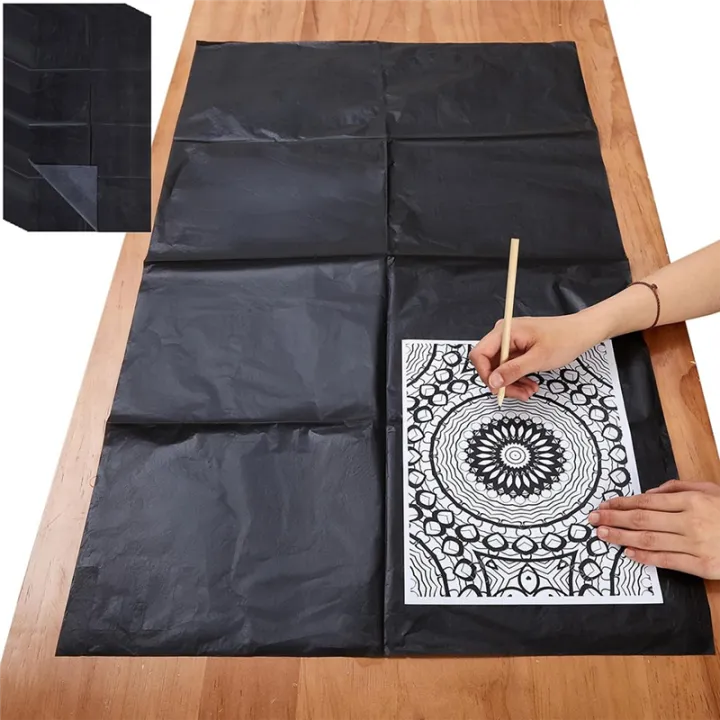 NCANRUI 5 Sheets Large Carbon Paper for Tracing 20.3 X 36 Inch Graphite ...