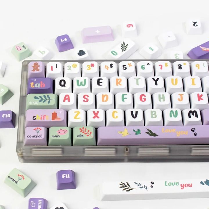 Violet Forest 124 Keys Gaming Keycap XDA Profile PBT Keycaps ...