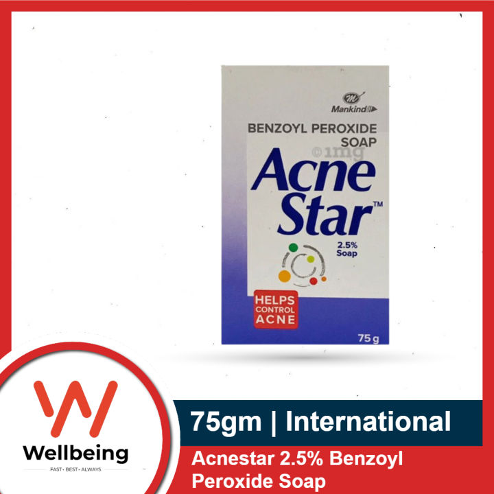 Acnestar 2.5% Benzoyl Peroxide Soap 75gm | Made in India | Daraz.com.bd