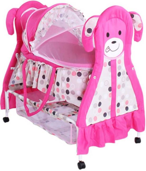 Baby Cradle Bed with Mosquito Net, 2 in 1 Baby Crib, can be Infant ...