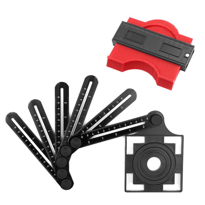 Universal Ruler & Contour Gauge Duplicator Tool 6-Sided Multi Angle ...