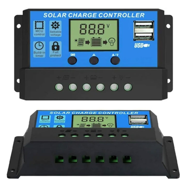 Solar Charge Controller 10A 12V 24V Solar Panel Digital Lcd Display Pwm ...