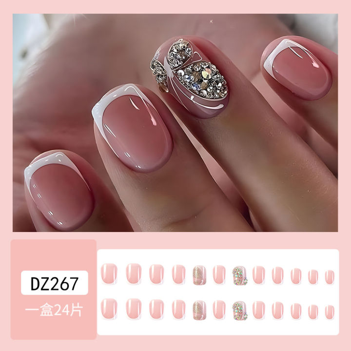24 Pcs Fake Nails Box For Women Liquid Glue - Fake Nails | Daraz.com.bd