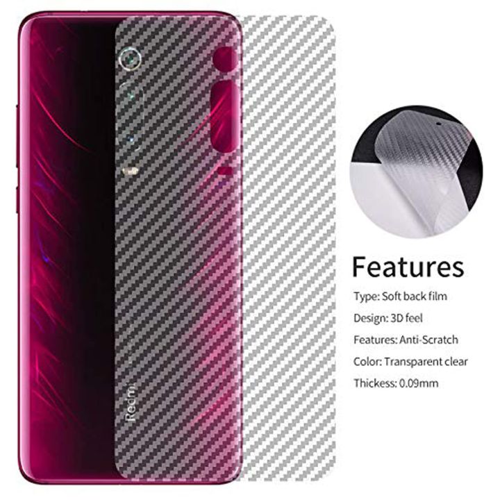 Xiaomi Redmi K20 Pro Back Screen Protective Film Carbon Fiber Skin ...