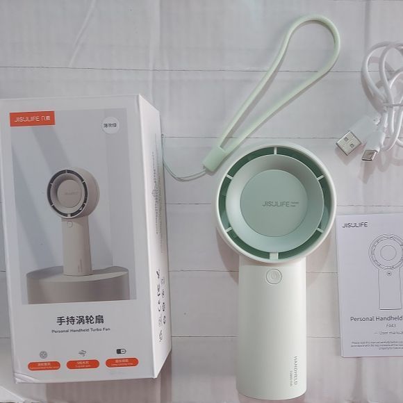 JISULIFE FA43 Personal Handheld Turbo Charging Fan 4000mAh Rechargeable ...