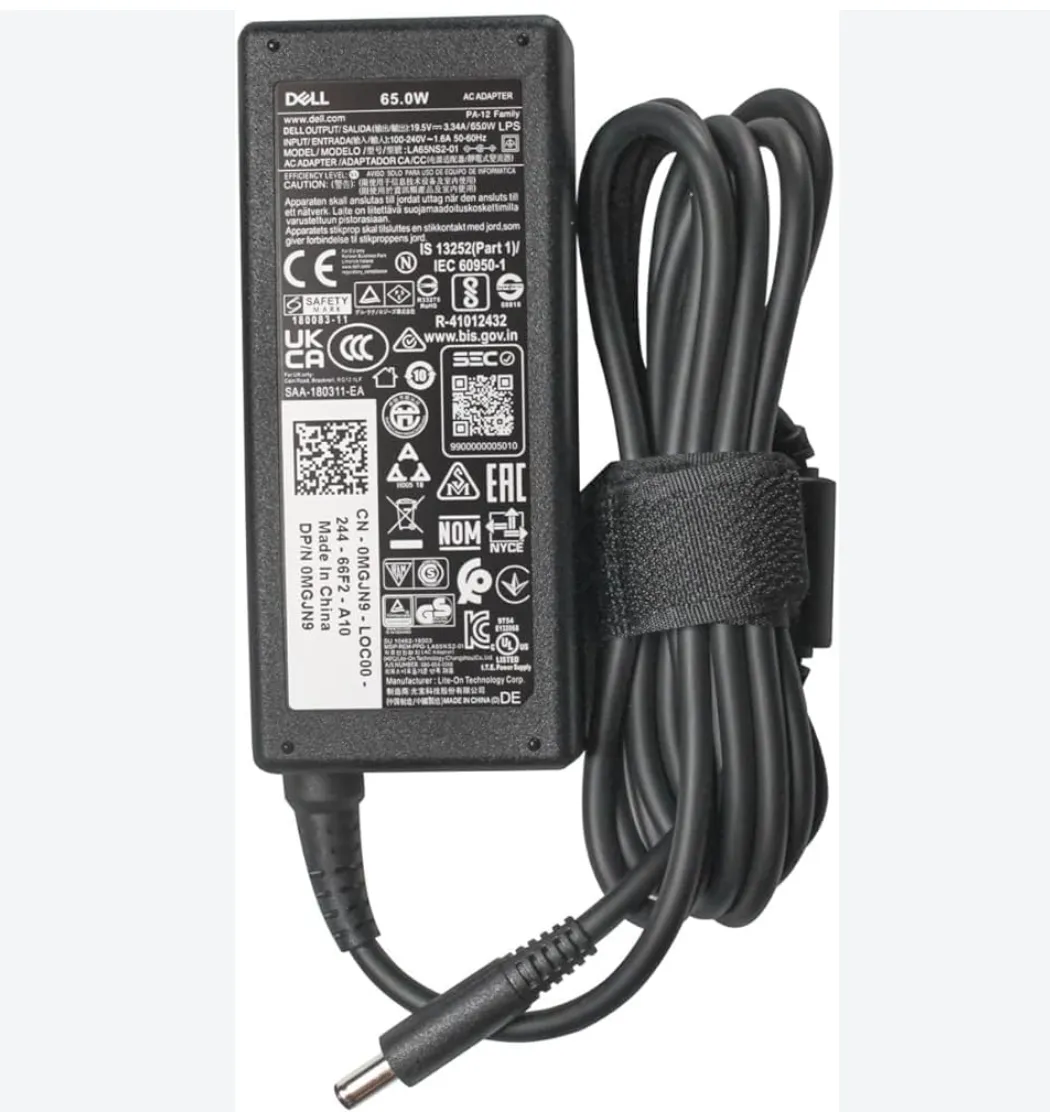 DELL-65W 19.5V 3.34A AC Laptop Adapter Charger Big Port/Slim Port ...