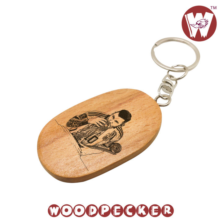 3 Star Argentina Messi World cup winner wooden oval key ring | Daraz.com.bd