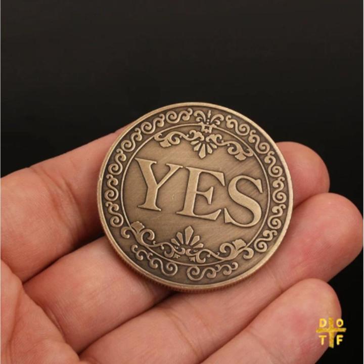 Yes or No Decision Coin, Lucky Coin, Lucky Charm, Antique Copper Coin ...
