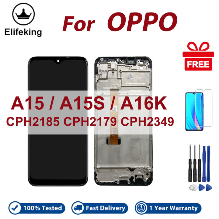 LCD With Frame For OPPO A15 A15S A16K CPH2185 CPH2179 Display Touch ...