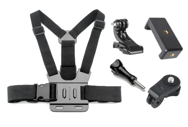 Action Camera Chest Mount with Phone Holder for Smartphone and Action ...