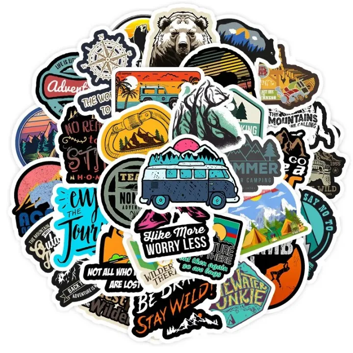 【3C VictoryEagle】50 PCS Nature Outdoors Hiking Camping Travel Adventure ...