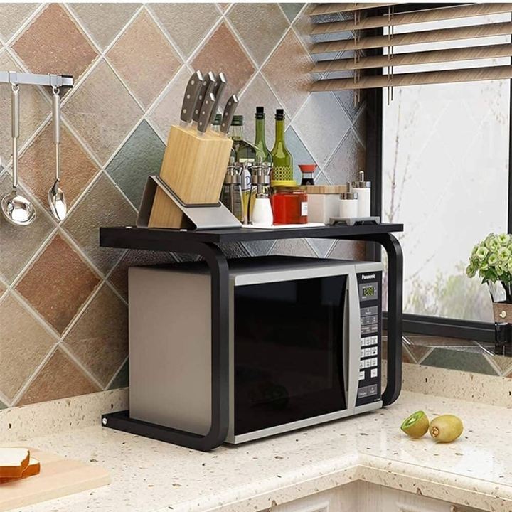 Microwave Oven Rack Multifunctional Kitchen Shelf Space Saving Storage ...