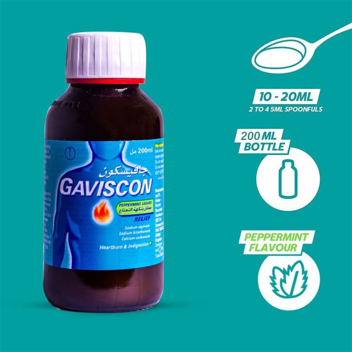 Gaviscon Peppermint Liquid syrups 200ml | Daraz.com.bd
