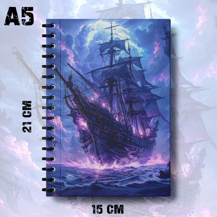 Notebook A5 Pirate Ships Digital Design Writing Pad K14 K17 | Daraz.com.bd