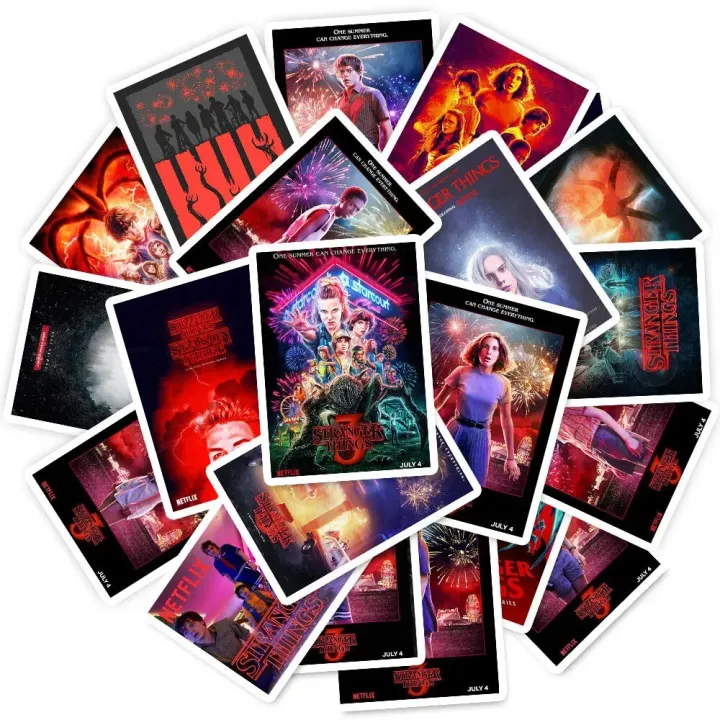25 PCS Stranger Things Season 3 Stickers TV Movie Vinly Stickers For ...