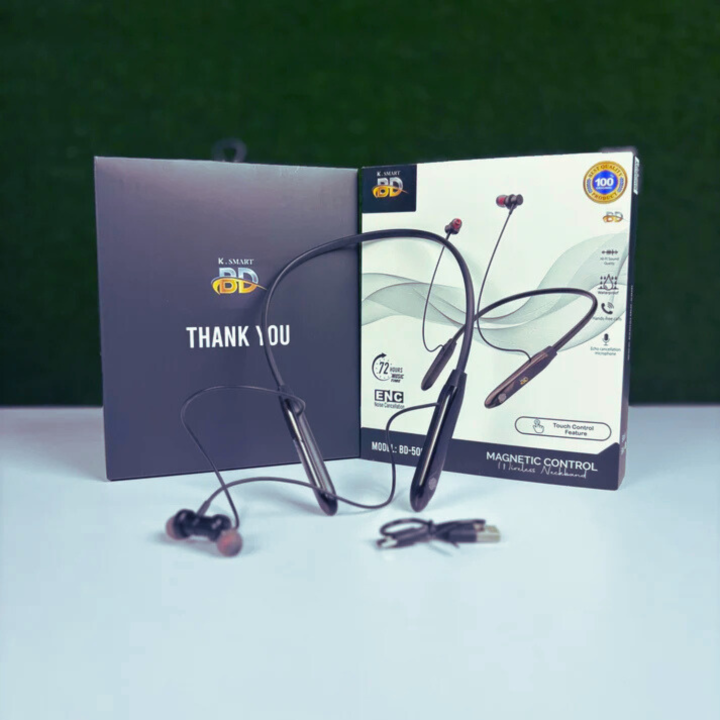 K-smart BD-500 wireless buletooth neckband headphone touch controlled ...