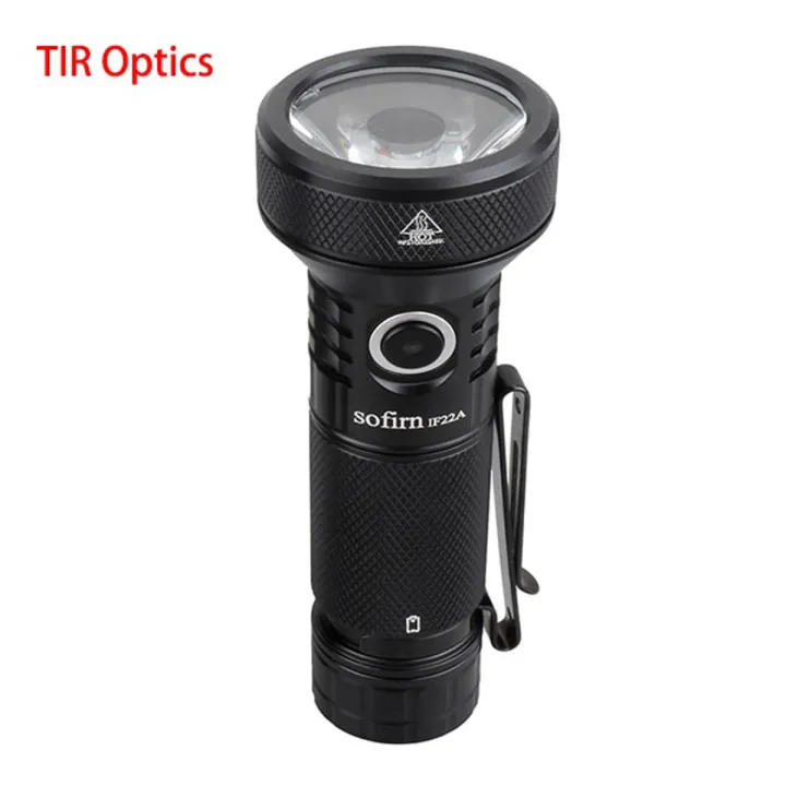 IF22A TIR Optics 2100lm LED Rechargeable 21700 USB Cwerful EDC Light ...