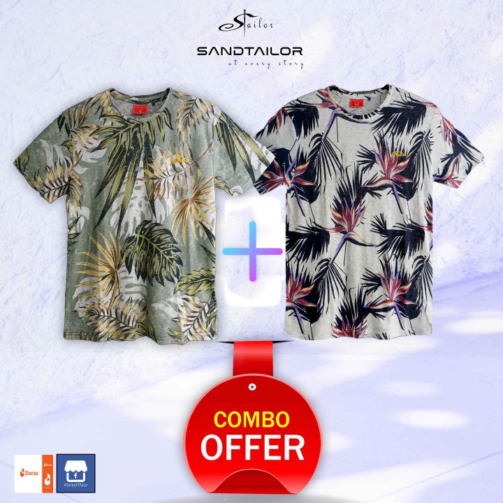 Combo Pack - of 2 Short Sleeve T-Shirt For Men - new 2023 Style for men ...