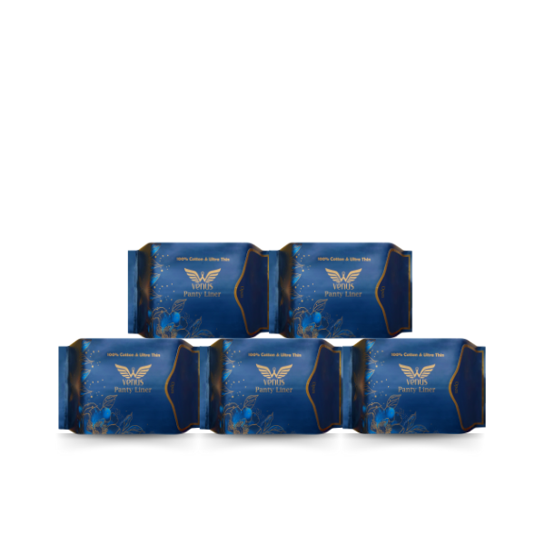 Venus Panty Liner - 100% Cotton - Ultra Thin - Combo of 5 Pack - 125 ...