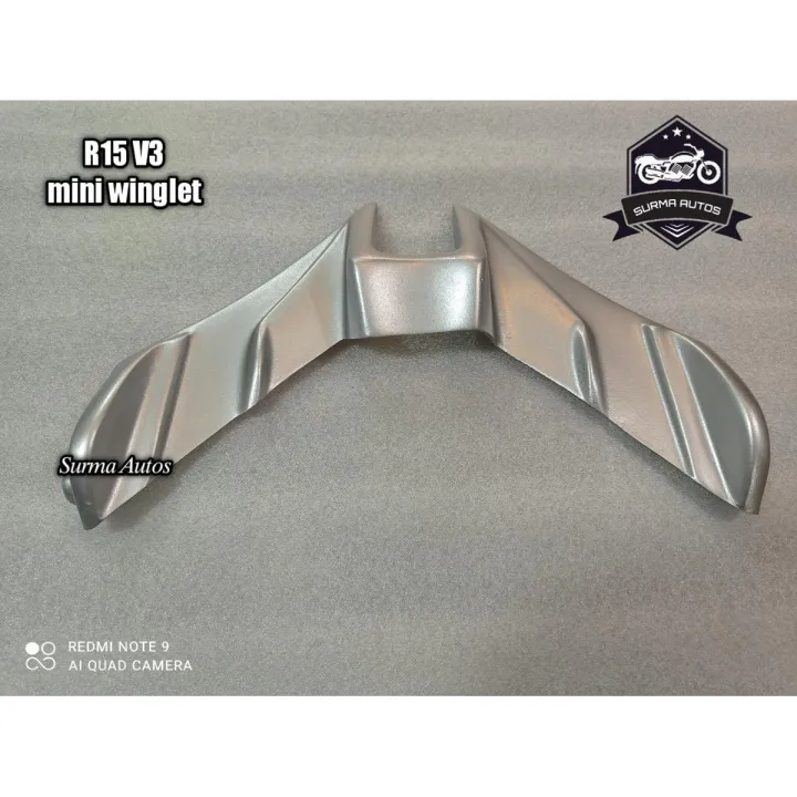 Motorcycle Front Winglet For YAMAHA R15 V3 Mini New Winglet (Silver ...