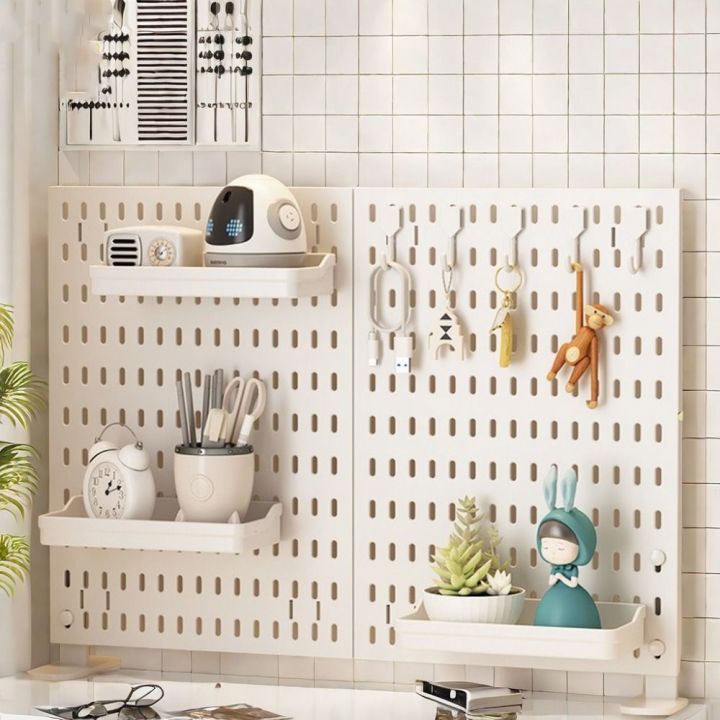 Multifunctional Plastic No-Punch Hole Board Nordic Simple Pegboard ...
