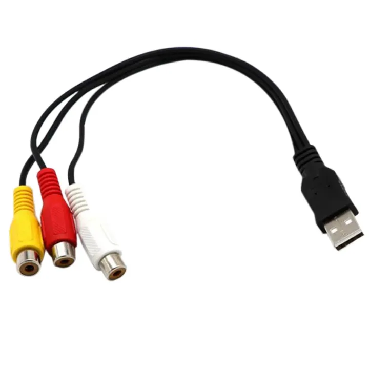 JAERBEE USB to 3RCA Cable USB Female to 3 RCA Rgb Video AV Composite ...