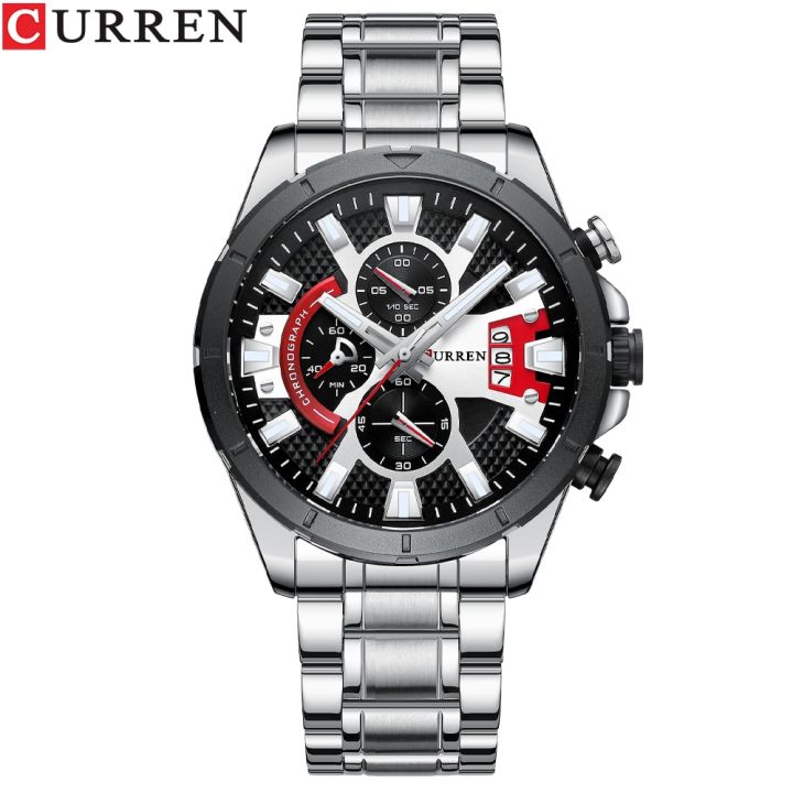 CURREN 8401 Male Casual Quartz Chronograph Watches Fashion Luminous ...