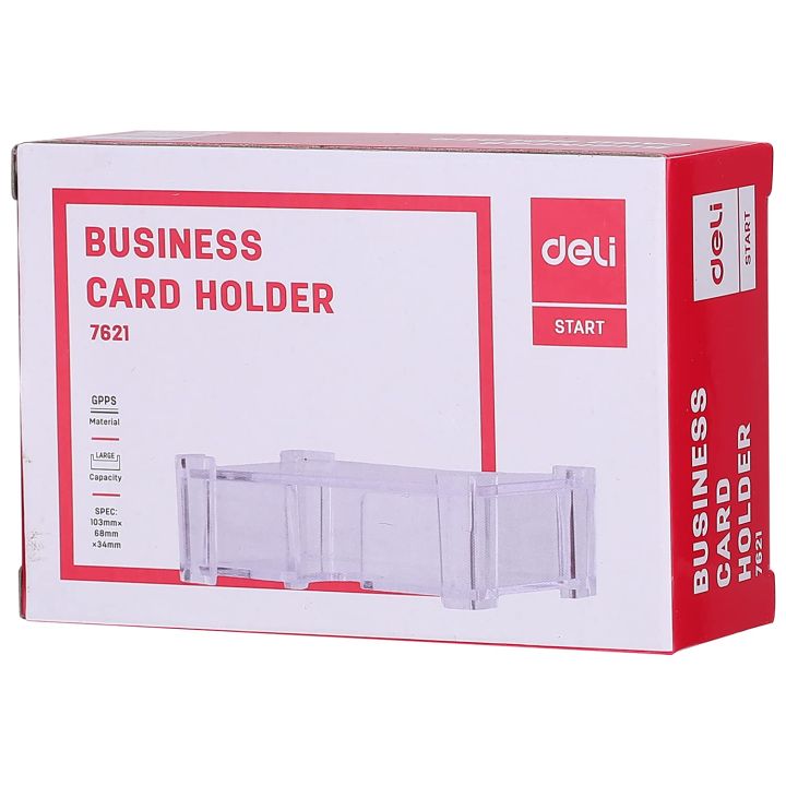 Deli E7621 Transparent Business Card Holder | Daraz.com.bd