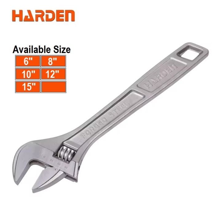 Harden Adjustable Spanner Wrench with 5 size options ( 6" / 8" / 10" / 12" / 15" ) Chromium ...