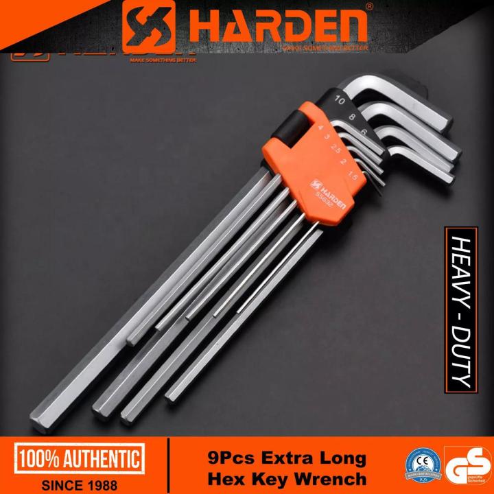 Harden 9Pcs Extra Long Hex Key Wrench Set Allen key (PROFESSIONAL ...