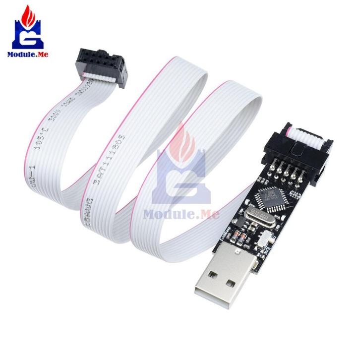 【happy one】USBasp USB 3.3V / 5V AVR Programmer ATMEGA8 ATMEGA128 with 10 Pin Wire Win7 64 Bit ...