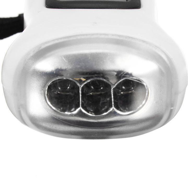 Solar Sports Powered Hand Crank Flashlight Rechargeable LED with Clip ...