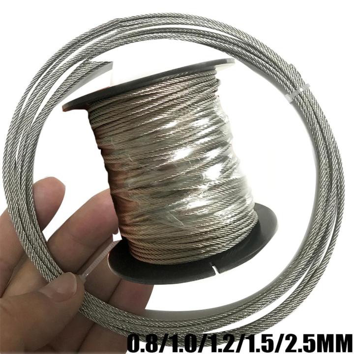 【VisioN Shop】5m Stainless Steel Cable Rope 7x7 Clothesline Rope lifting ...