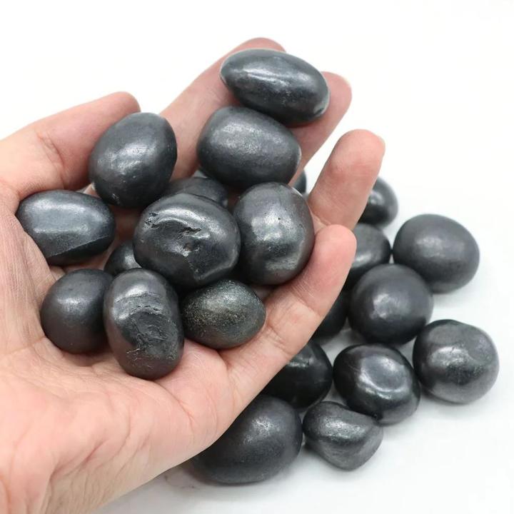 Natural Shungite Tumbled Stones for Water Cleaner Reiki Healing Crystal ...