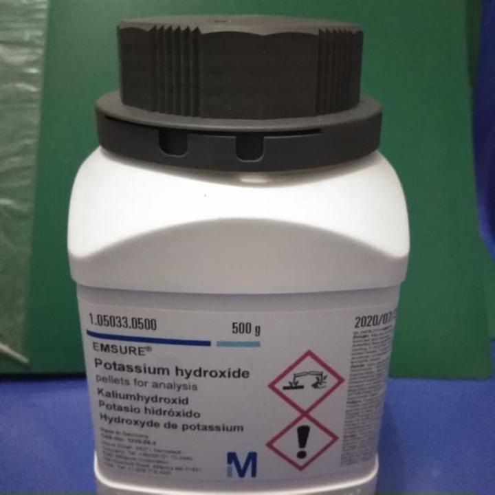 Potassium Hydroxide | Caustic Potash | 500gm | KOH | Pellets | Merck ...