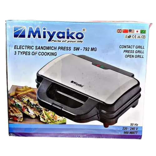 Miyako Big Size Electric Sandwich Maker Sub-Sandwich Maker Black SW-792 ...