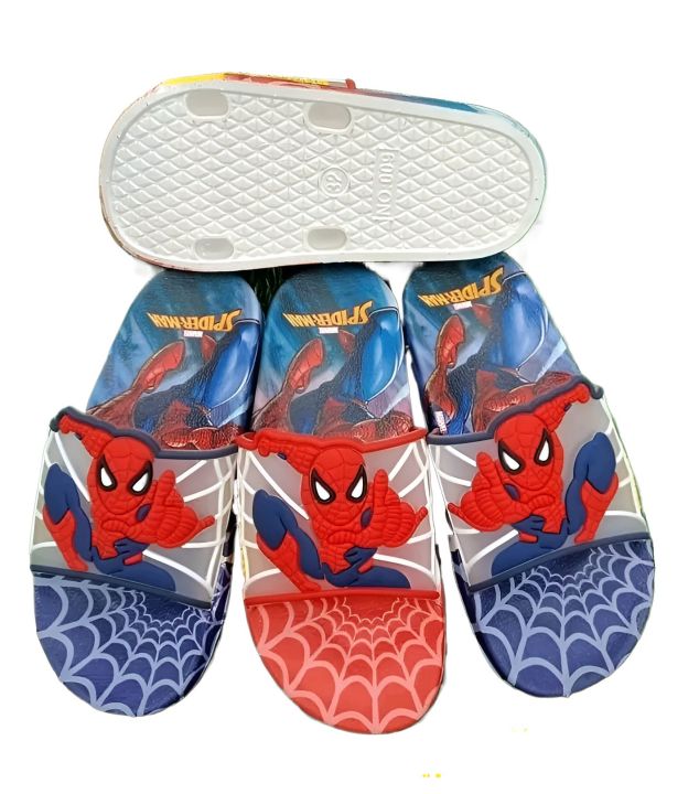 New Model Cartoon Spider-Man Design PVC Upper Sliders For Kids | Slides ...