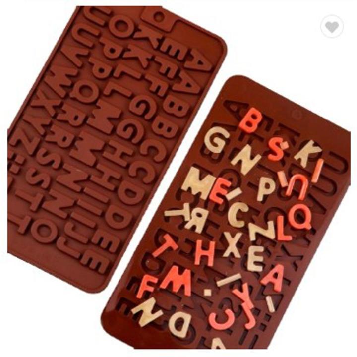 Pack of 1 ABC Alphabet Birthday Silicone Mold Candy Chocolate Mould ...
